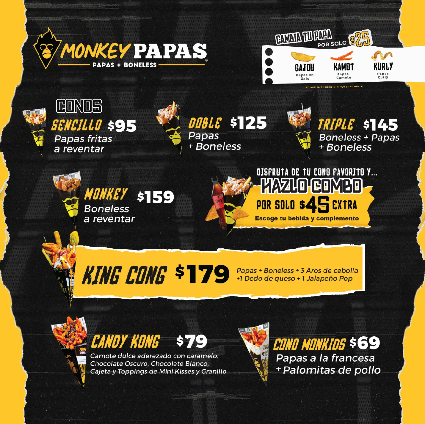 Menú Regular - Monkey Papas